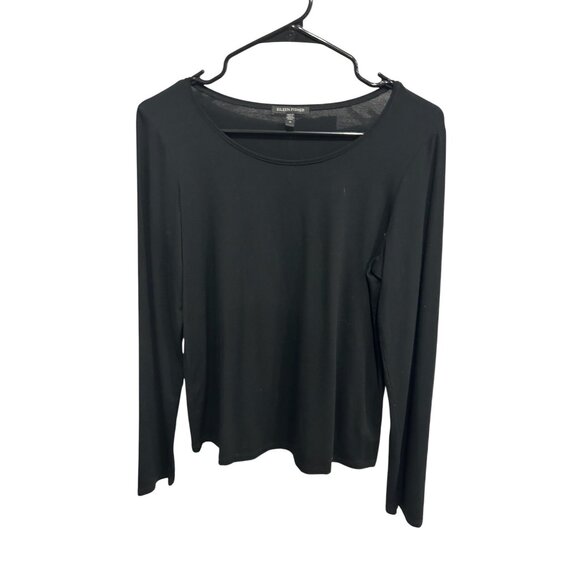 Eileen Fisher | Tops | Eileen Fisher Long Sleeve Top Black Sz Small ...